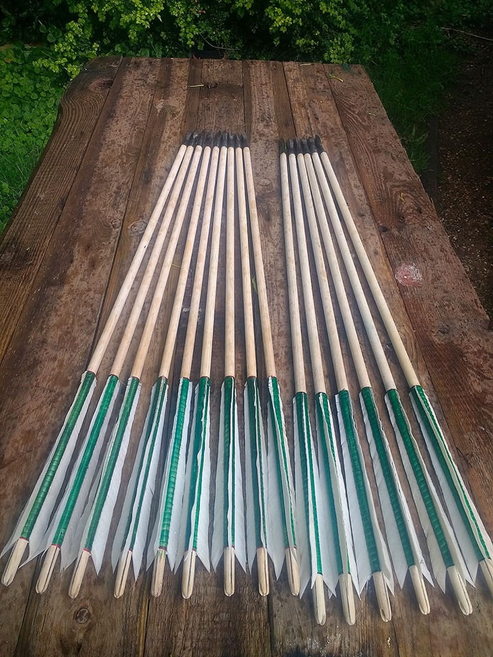 16 fully authentic heavy war arrows to be used in an upcoming project
