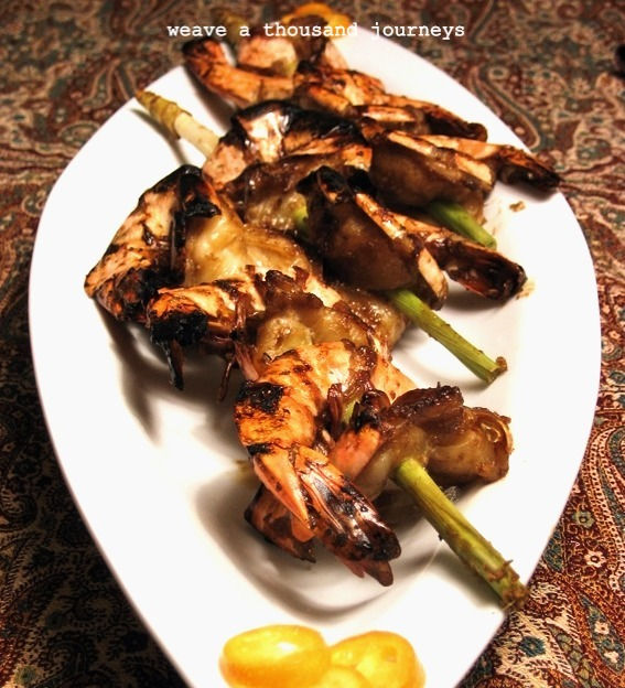 Satay Udang | Balinese Jumbo Shrimp Satays in Lemongrass Skewers