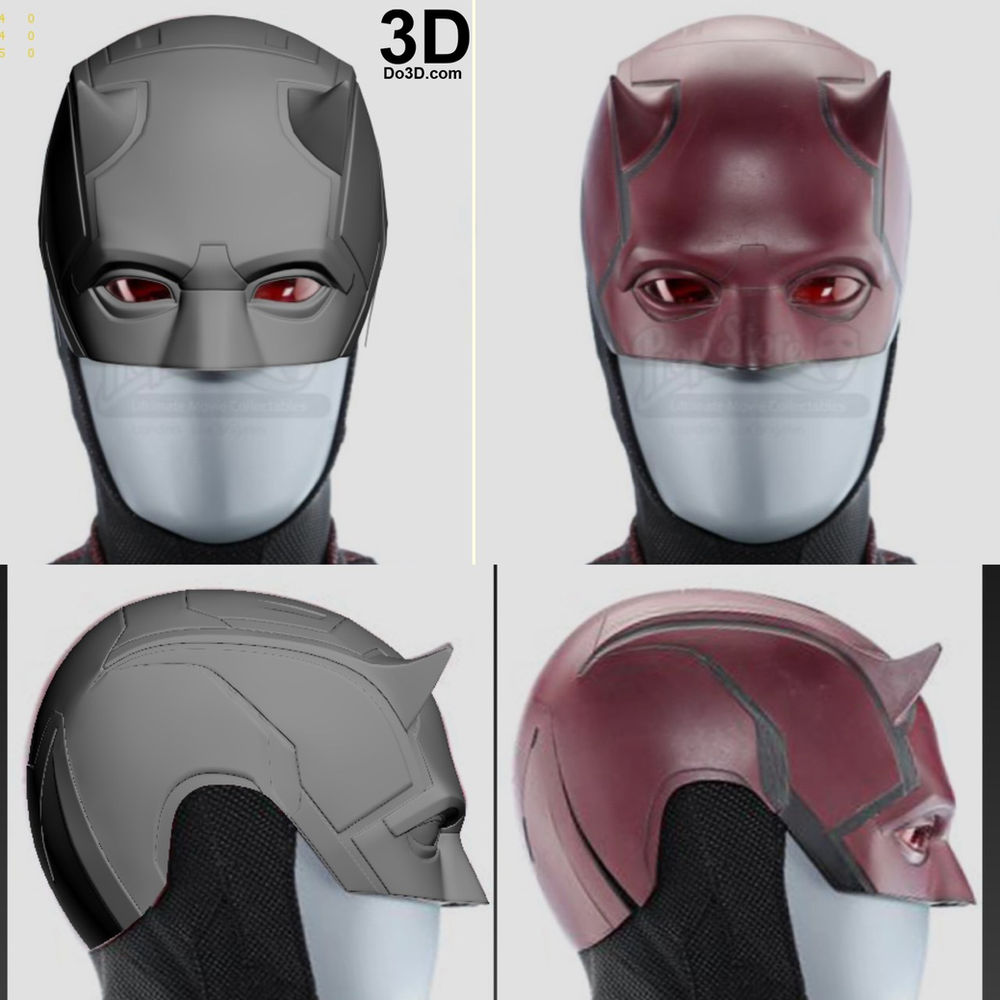 Daredevil V2 Helmet 3D printable model STL file from Do3D | Do3D