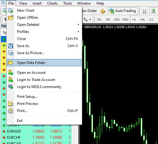 How to insert EA in MT4 or MT5