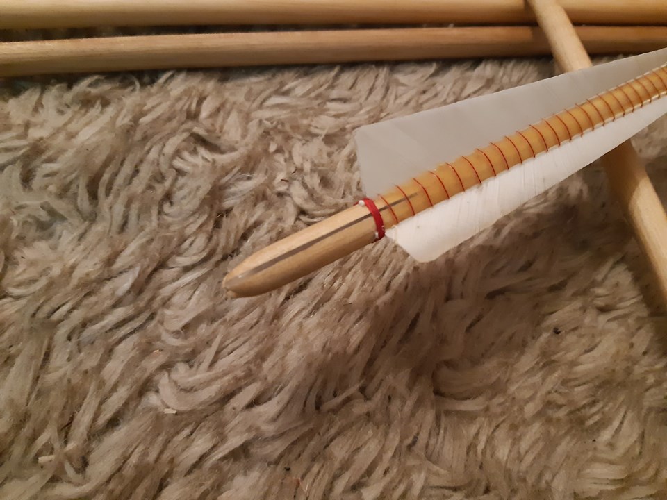 Westminster Abbey and Mary Rose replica arrows ready for heads.