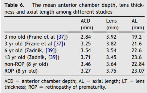 Visual Acuity conversion chart