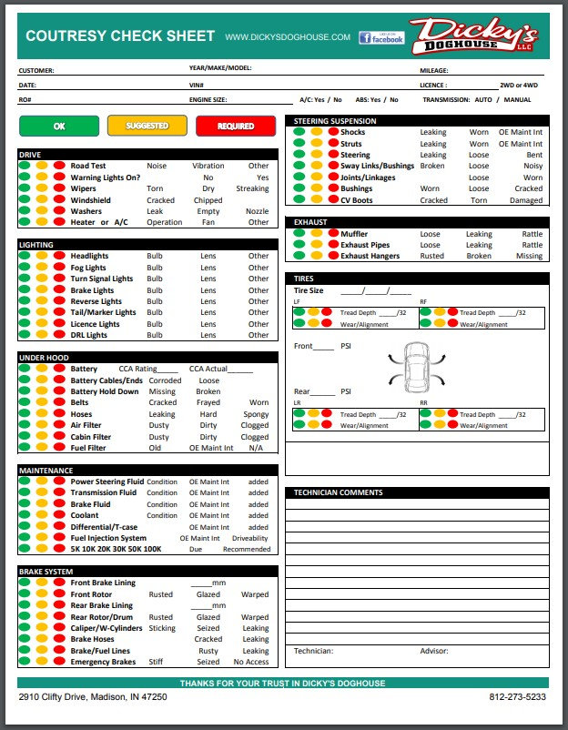 Customer Courtesy Checks