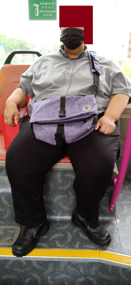 Ultra fat motherfucker plops itself into two bus seats | prolific-skins