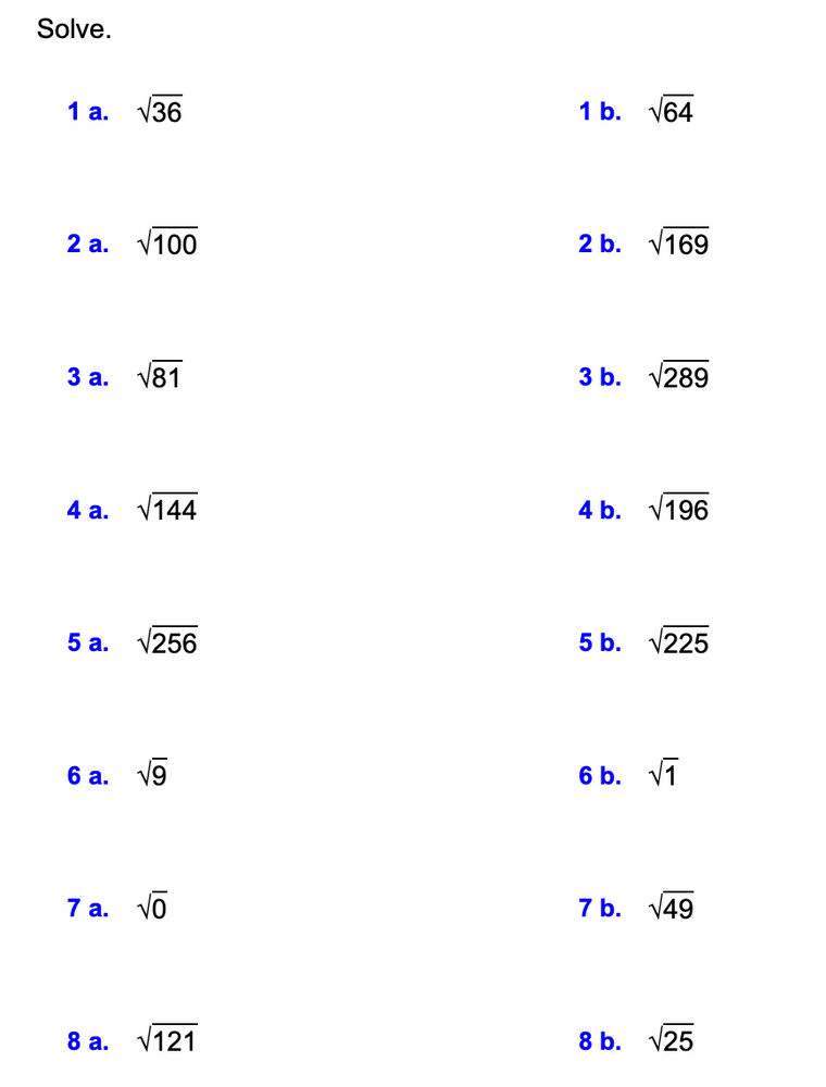 Square root practice questions | Legion of Learners