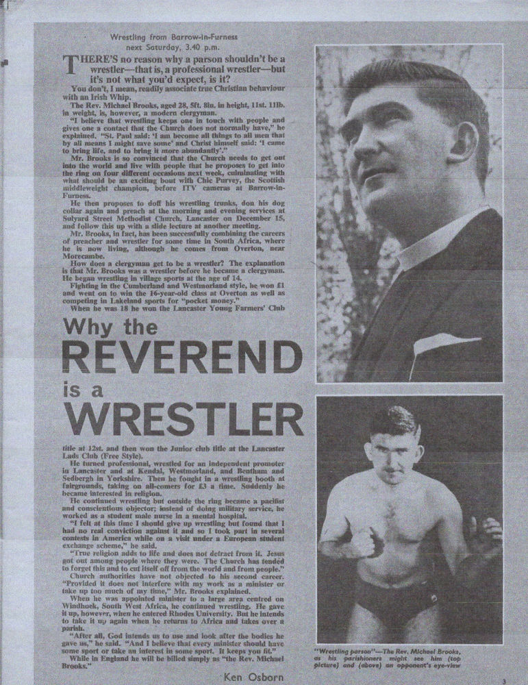 An Interview with The Reverend Michael Brooks. | Talkwrestling