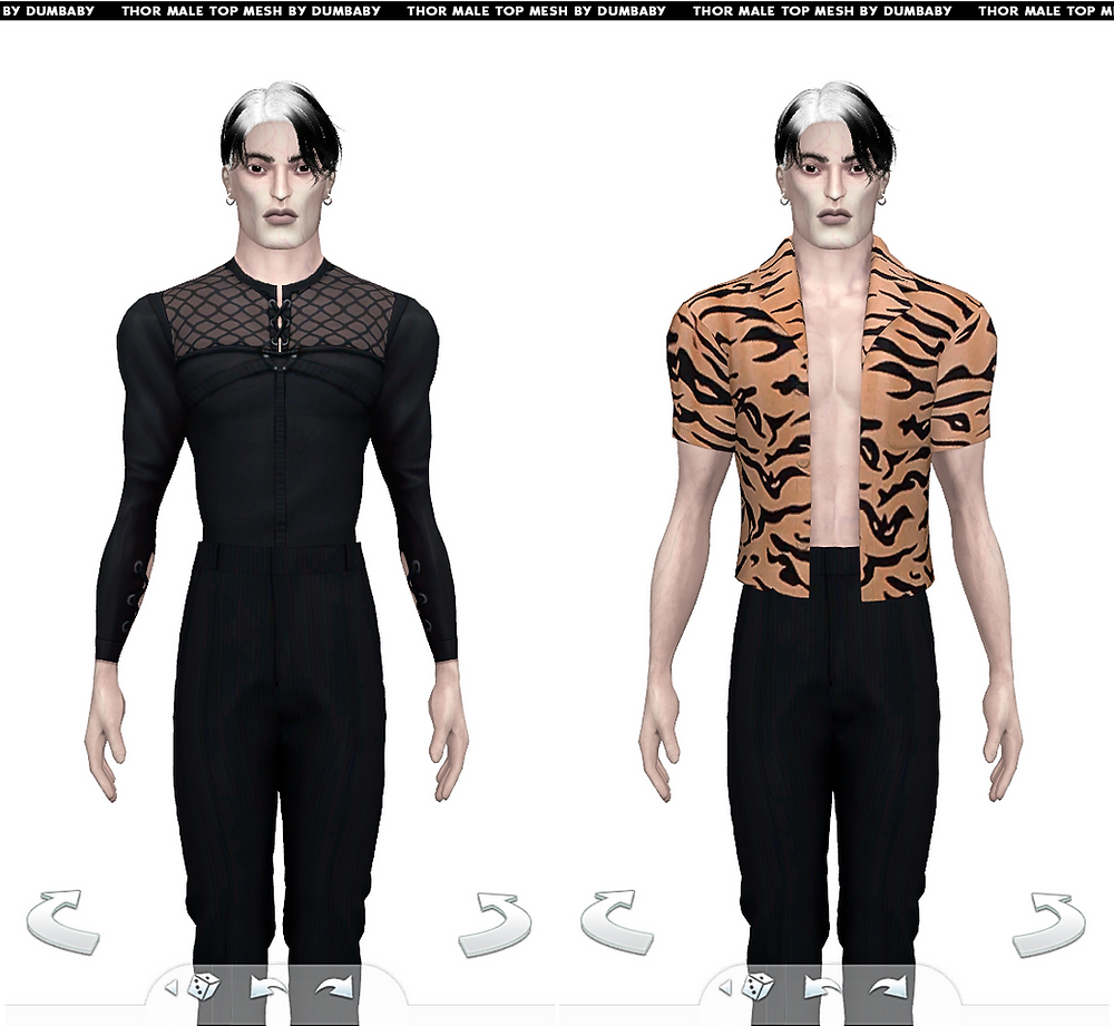 DOWNLOAD new male clothing for SLIM THOR mesh / archive 15 packages