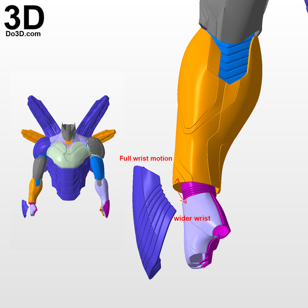 Trimmed Forearm for better mobility Iron Man Mark LXXXV MK 85 | Do3D