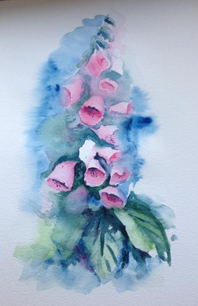 Foxgloves - watercolour | Art with Tricia