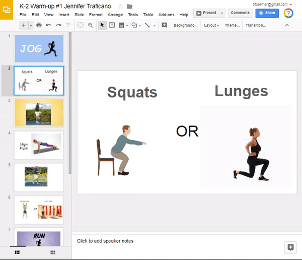 K-2 Warmup from Jennifer Traficano | cbhpe