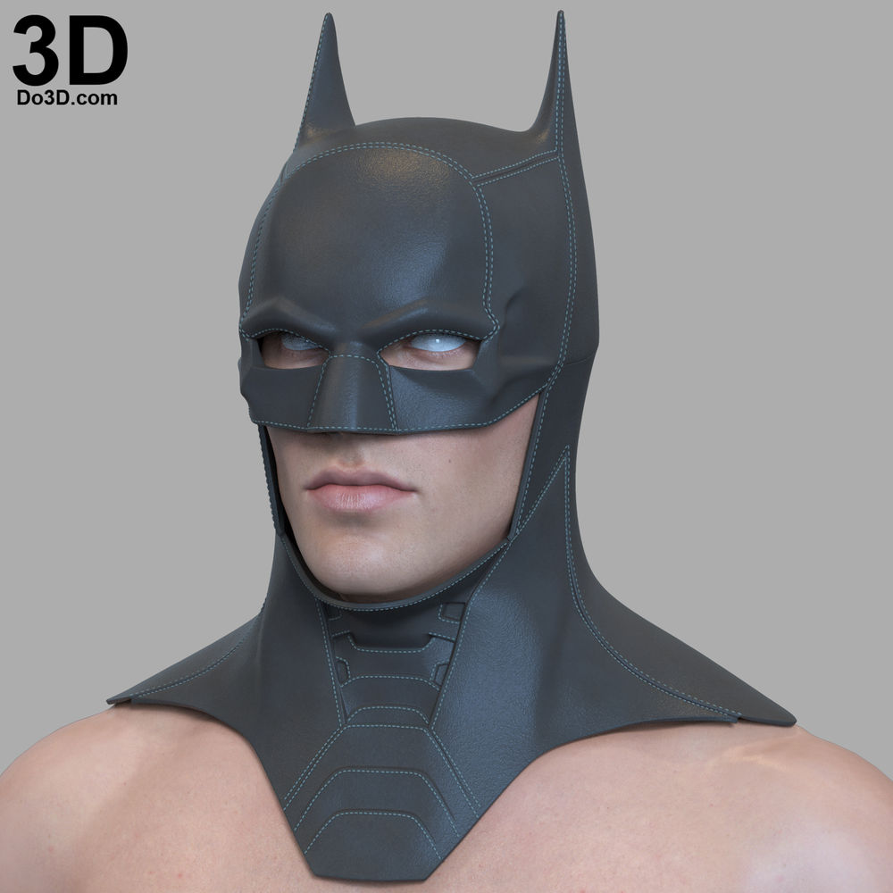 Optional cuts for The Batman 2022 Cowl Robert Pattinson Helmet | 3D ...