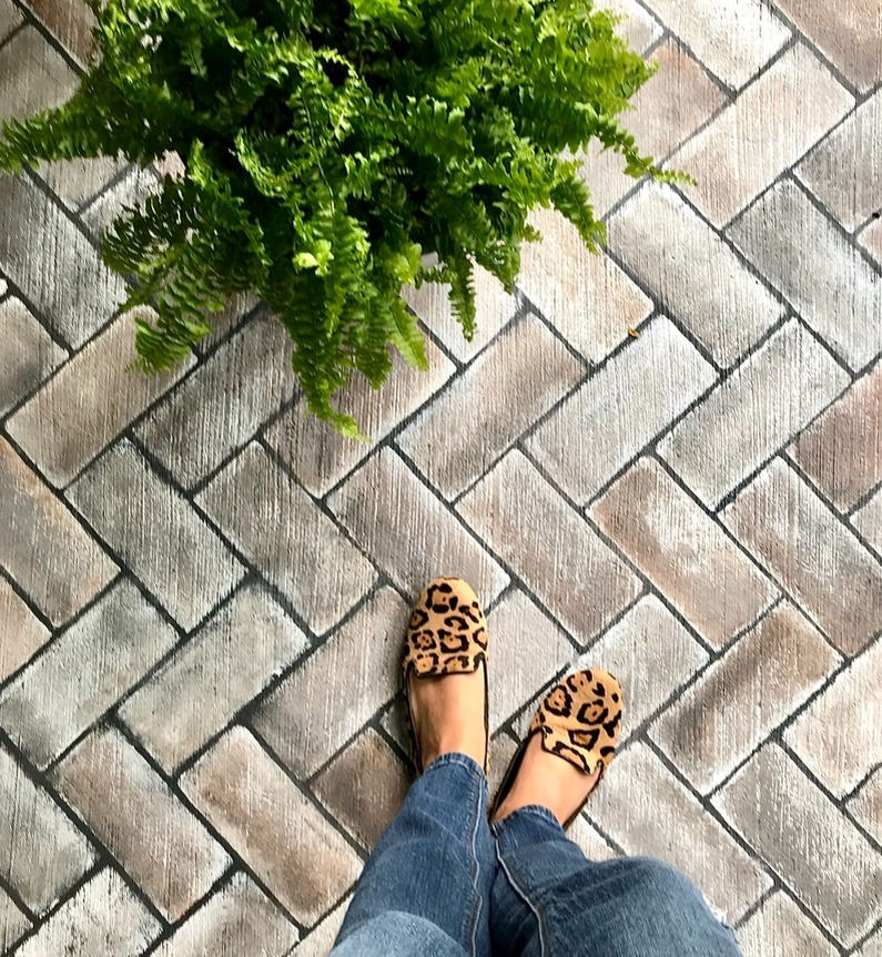 Easy DIY Hand Painted Brick Steps