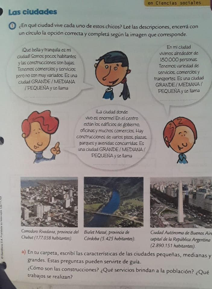 5º grado: Más sobre ciudades