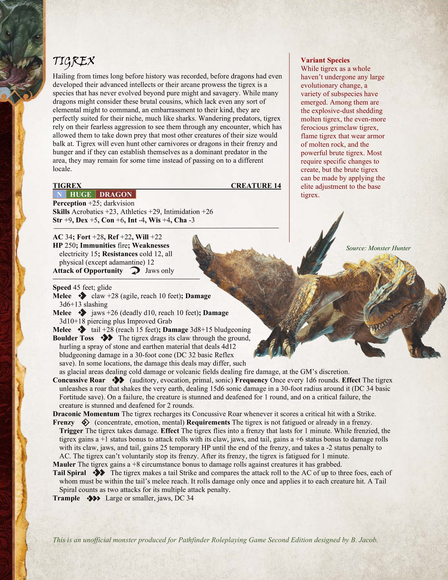 Monster Monday - Tigrex