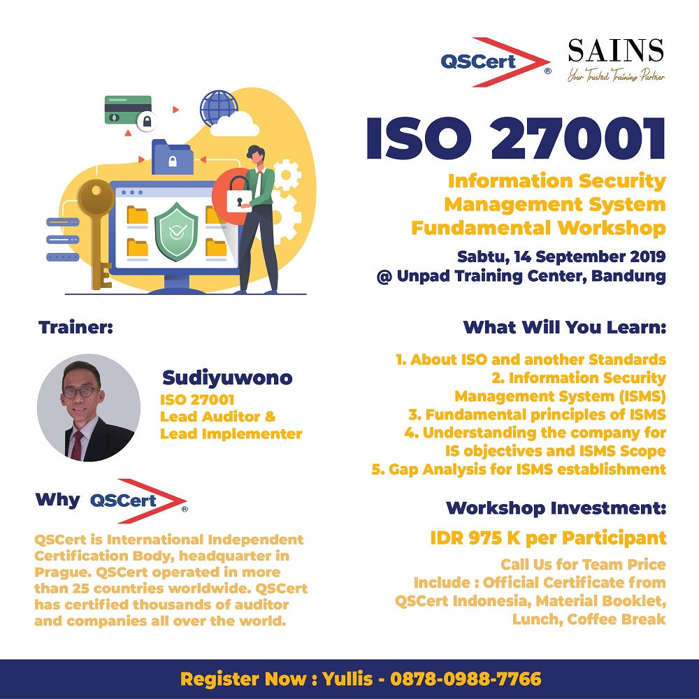 Workshop ISO 27001 - Informations Security Management System | seputarevent