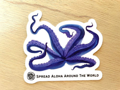 Sticker - Purple Tako | Aloha All Day Hawaii