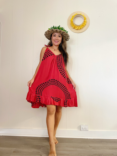 Sun Dress - Triangle- Red/Black | Aloha All Day Hawaii