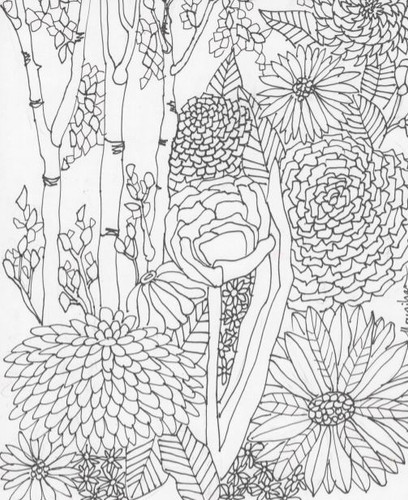 Flowers Coloring Page | Kate Moynihan-Artist