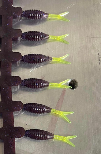 Purple / Chartreuse - Split Tail | Knep Custom Jigs