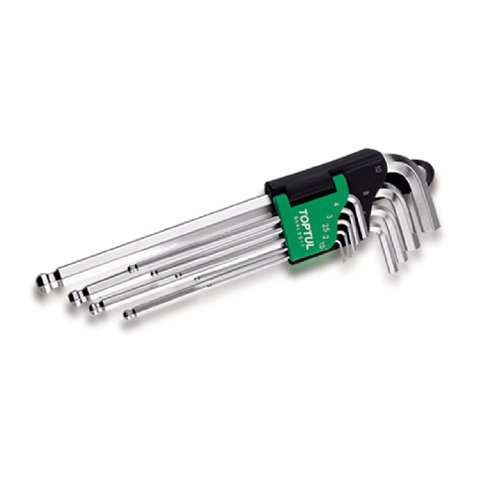 TOPTUL Hex Key Torx Set Extra Long 9pc T10-T50 | ASL Industries