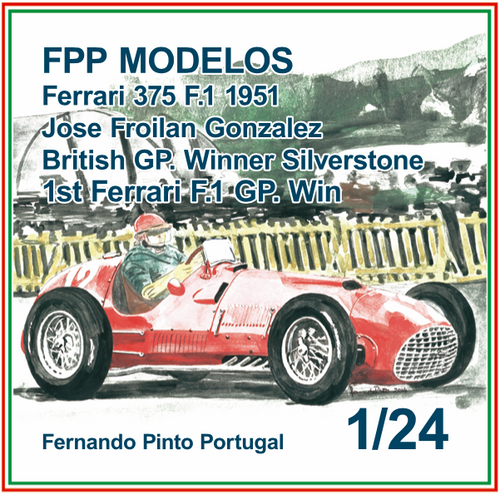 Ferrari 375 F.1 1951 1/24th scale unassembled model kit | fppmodels