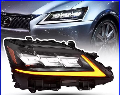 Suitable For 12-15 Lexus GS headlight assembly modified LED three-eye ...