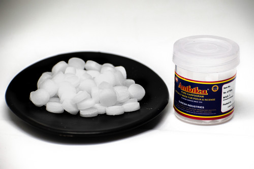 Camphor 60 Round Tablets Dabbi | Ambika Karpooram