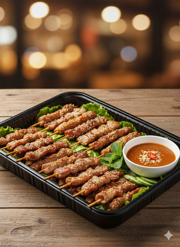 Grilled Pork Skewers Party Tray (20 Pcs) - Authentic Flavor | Party ...