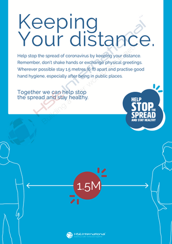 COVID-19 Keeping Your Distance Poster | HSE International