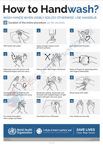 How to Hand Wash Poster | HSE International