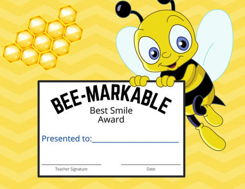 Bee Themed End of the Year Certificates | WSA