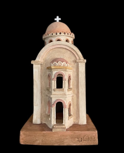KS 44/1 Detail from St George's Cathedral, Dodecanese | Kate Shea Ceramics