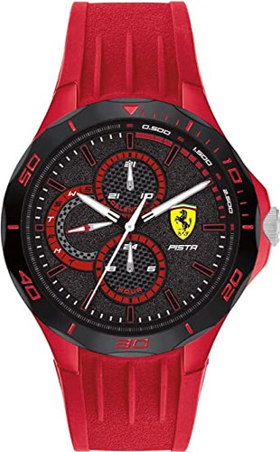 Ferrari- Scuderia Ferrari Quartz Watch with Silicone Strap 830723 ...