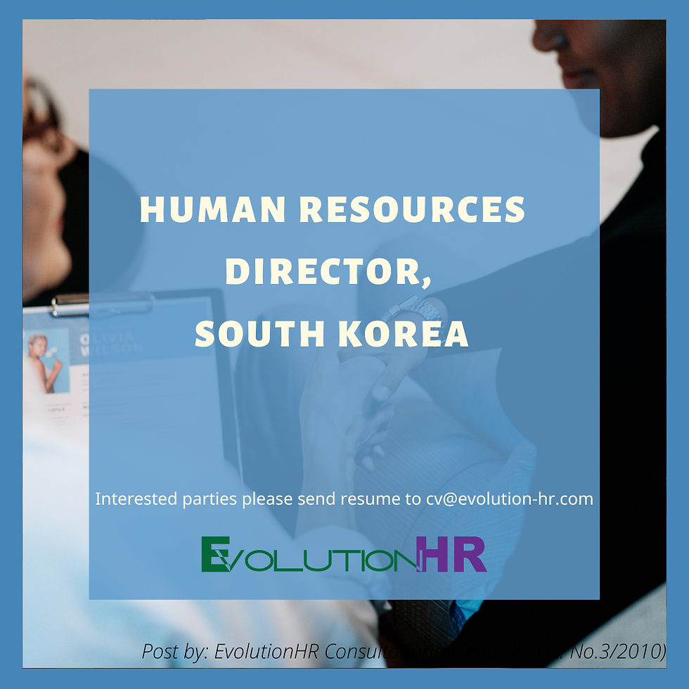 Human Resources Director, South Korea | evolutionhr