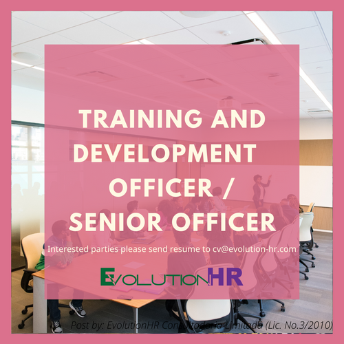 Training and Development Officer / Senior Officer | evolutionhr