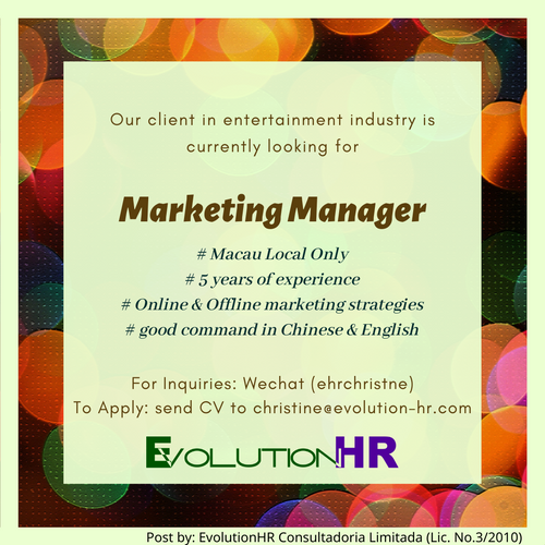 Marketing Manager | evolutionhr