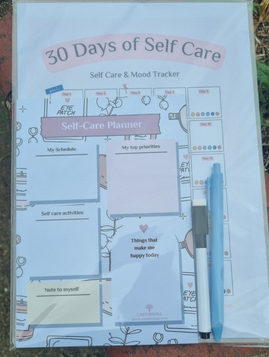 Castorshea 30 day self care mood tracker and planner | Castorshea