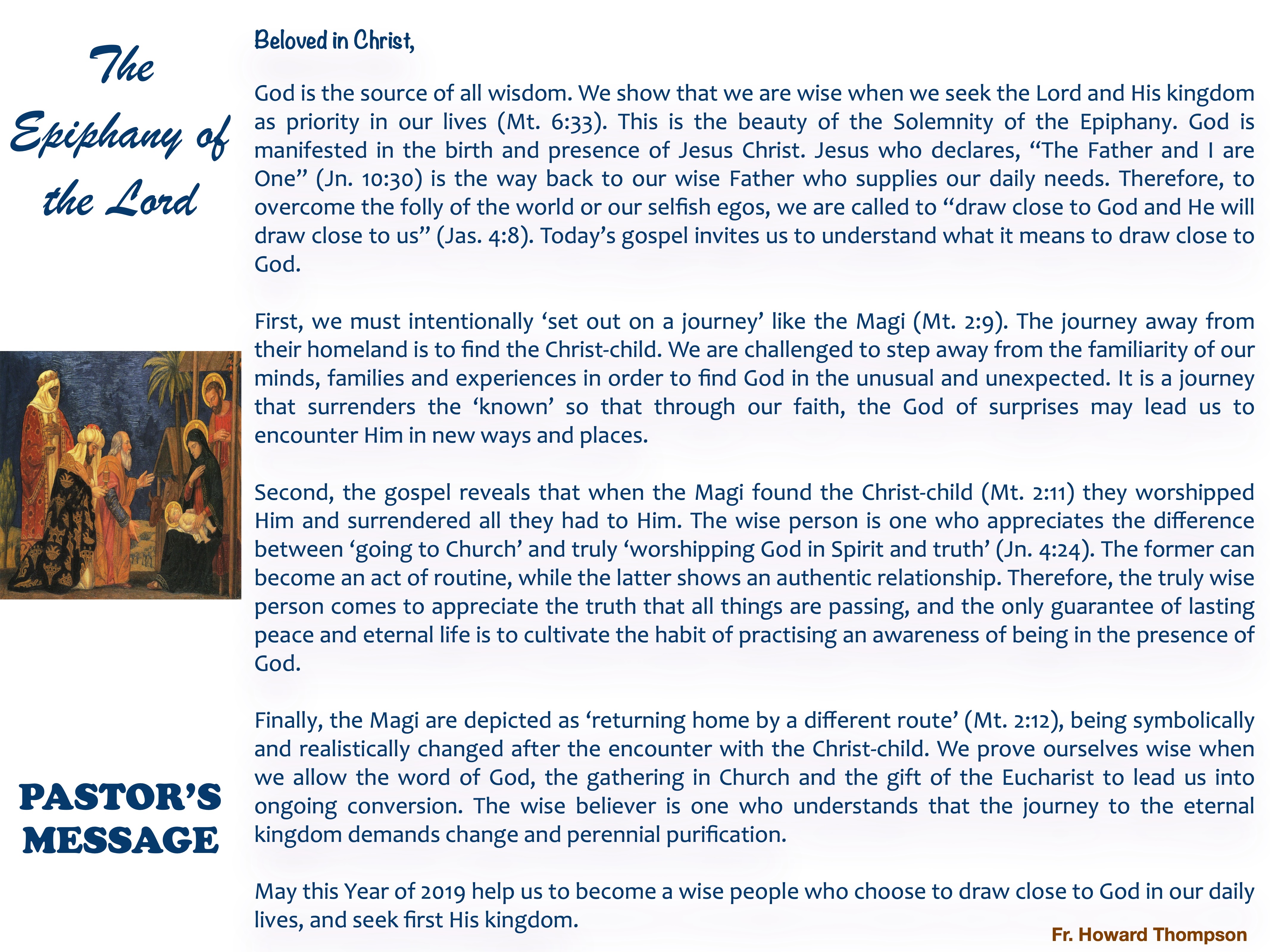 Pastor's Messages | Stella Maris Church