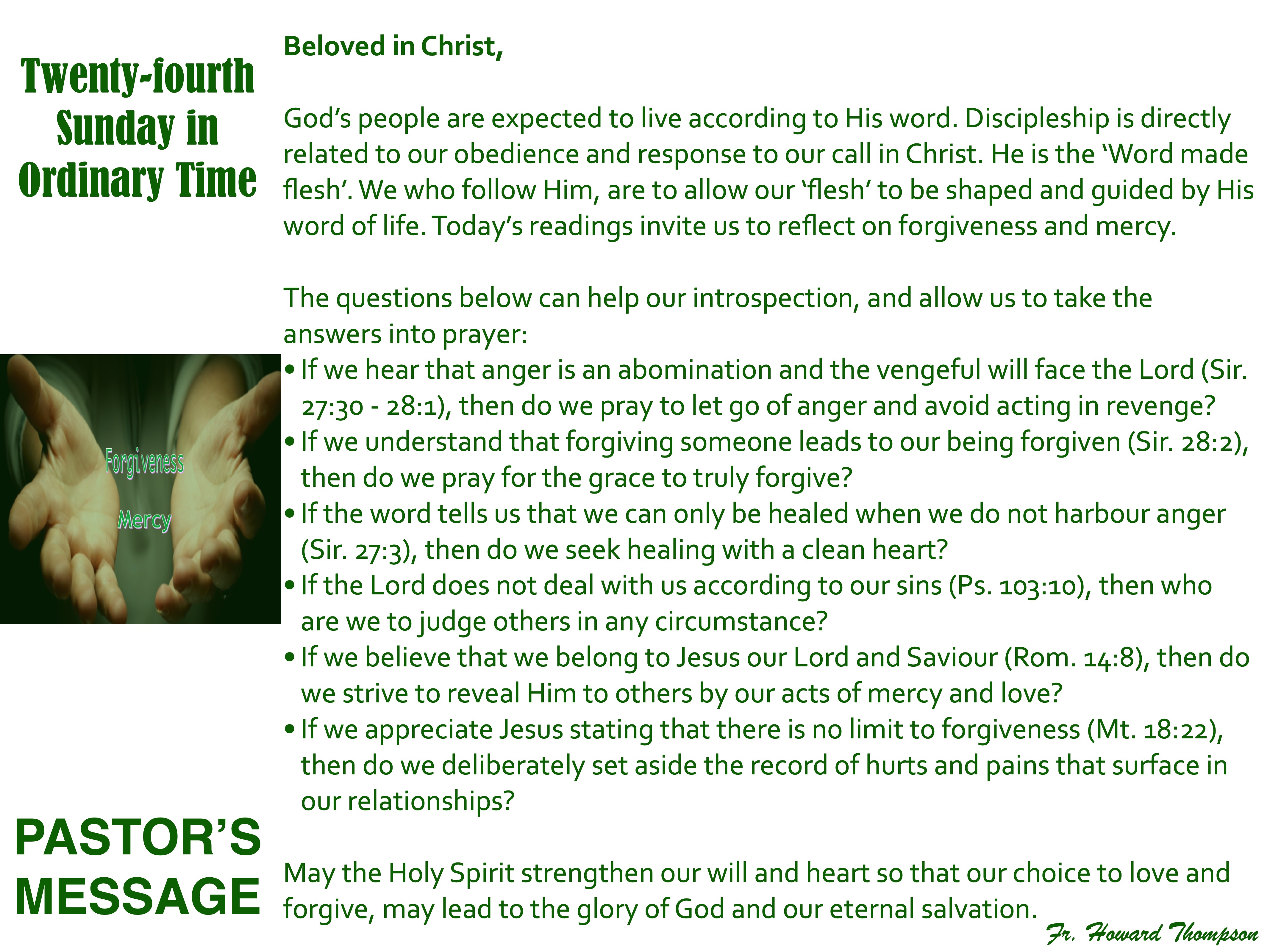 Pastor's Messages | Stella Maris Church