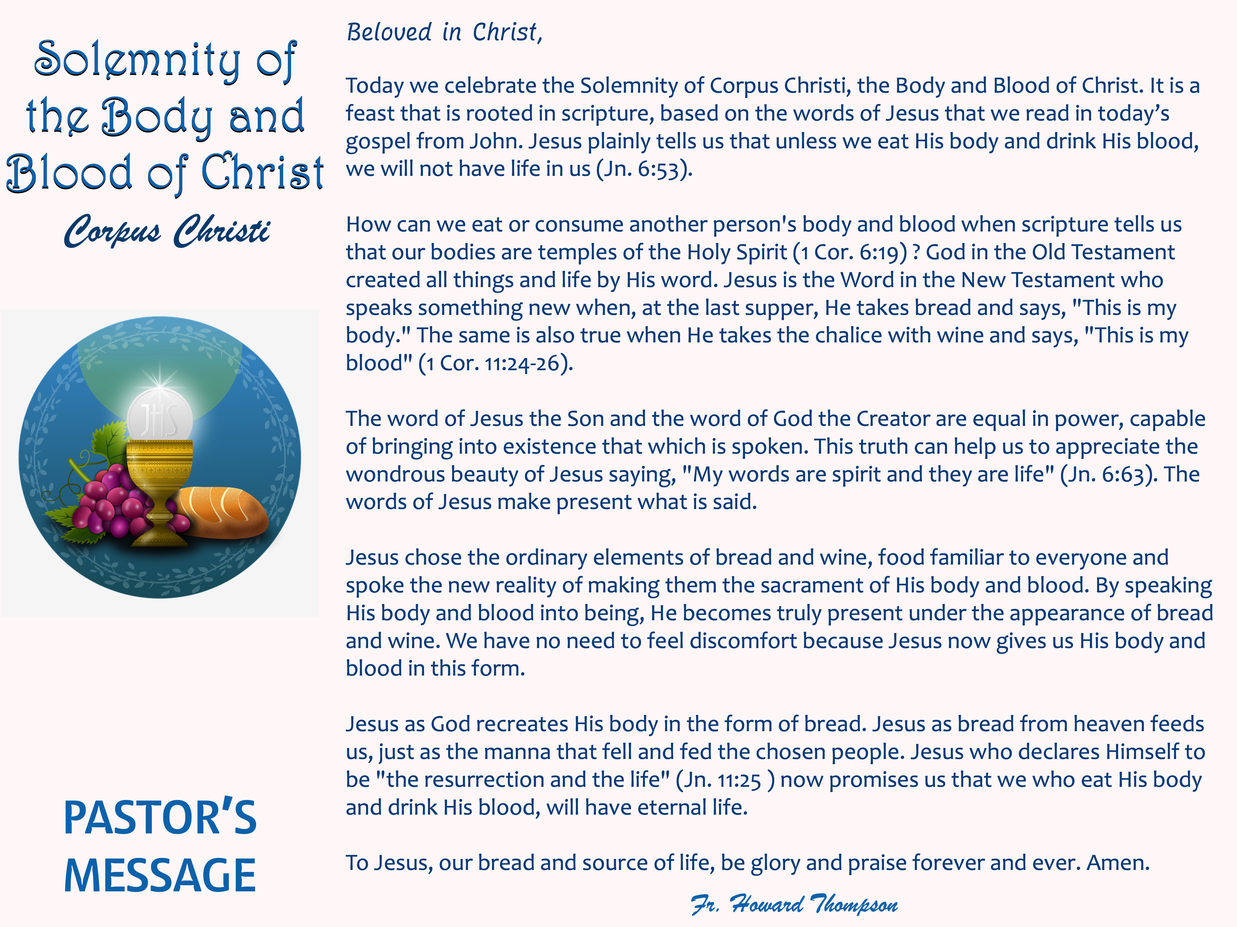 Pastor's Messages | Stella Maris Church