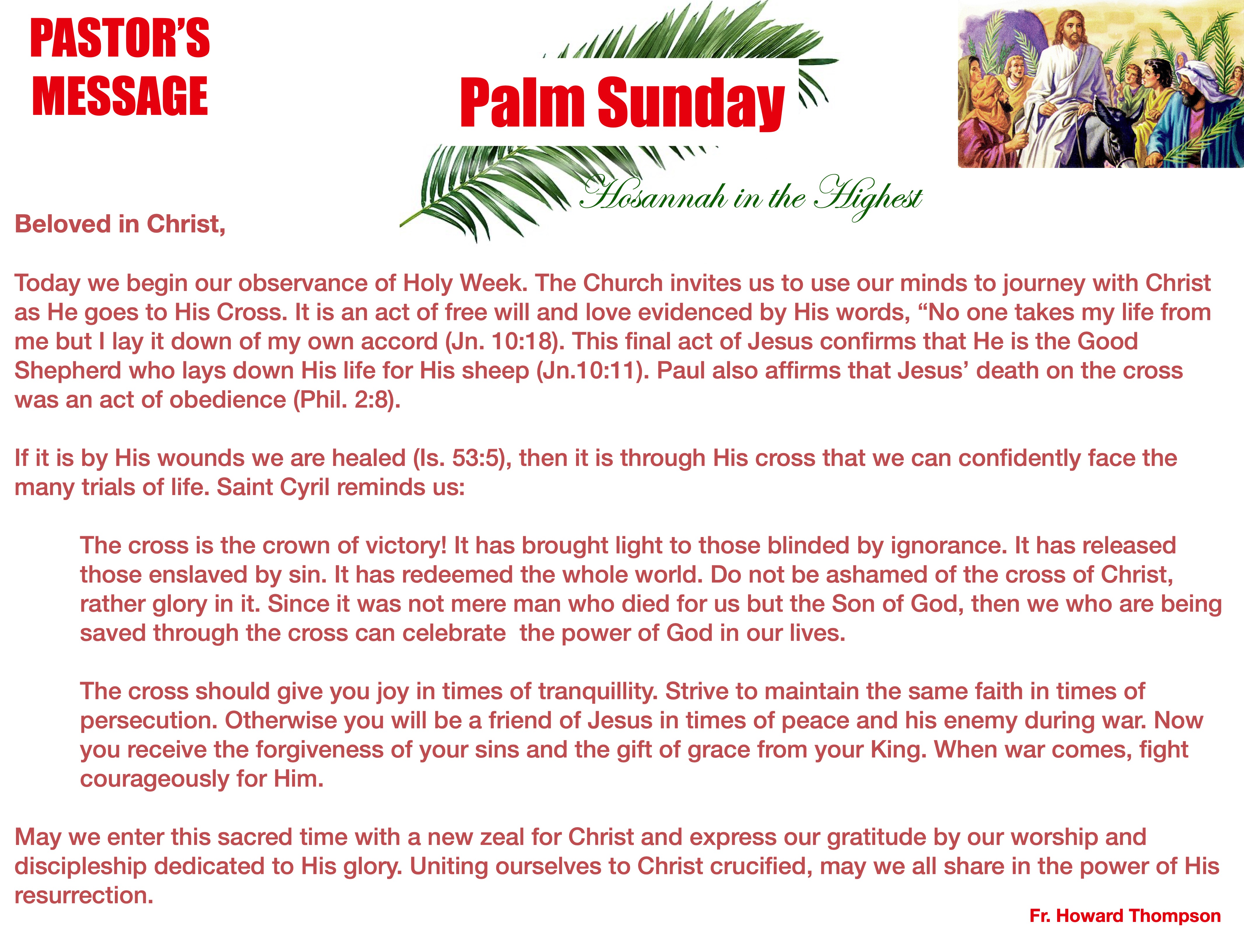 Pastor's Messages | Stella Maris Church
