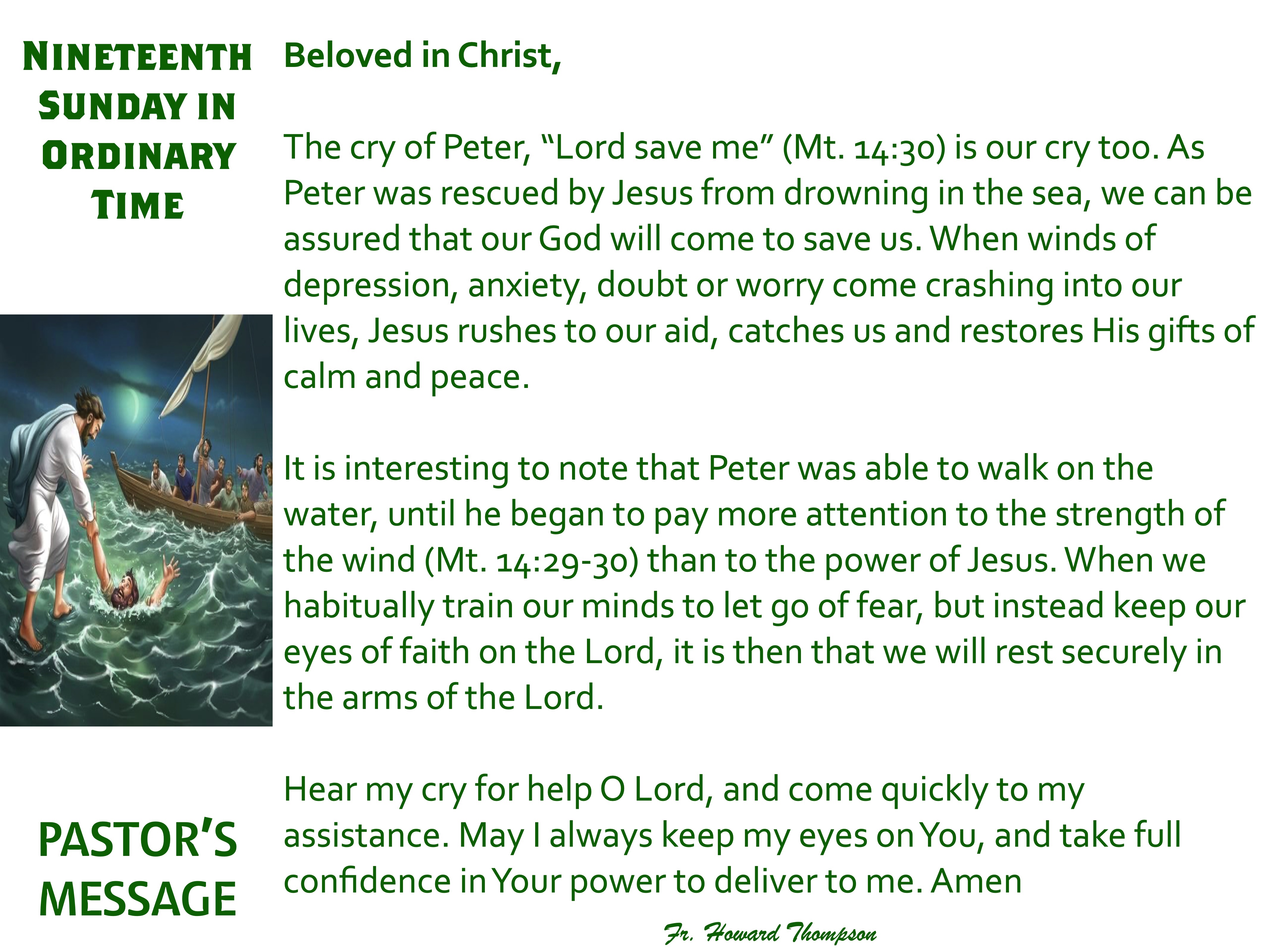 Pastor's Messages | Stella Maris Church