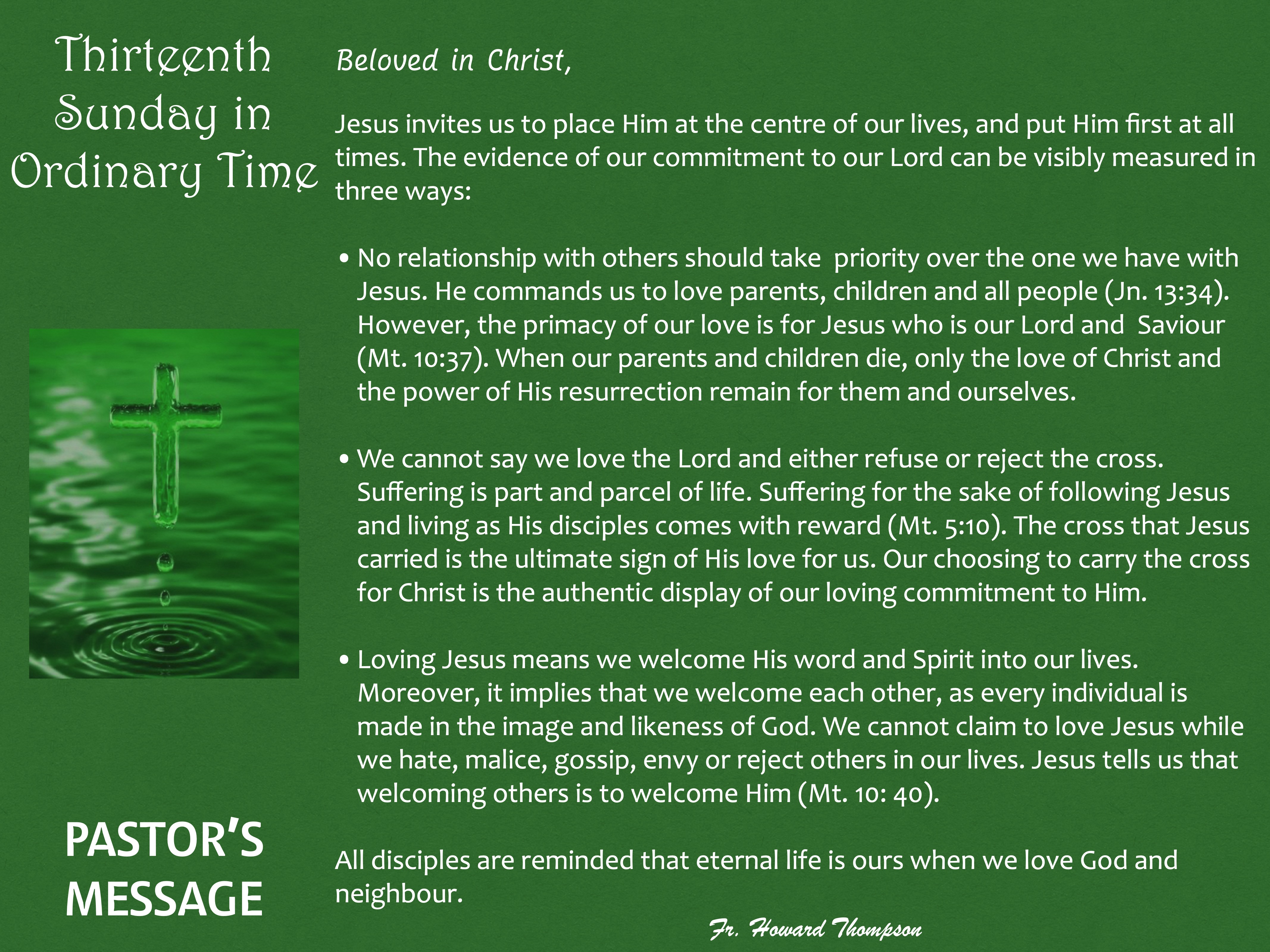 Pastor's Messages | Stella Maris Church