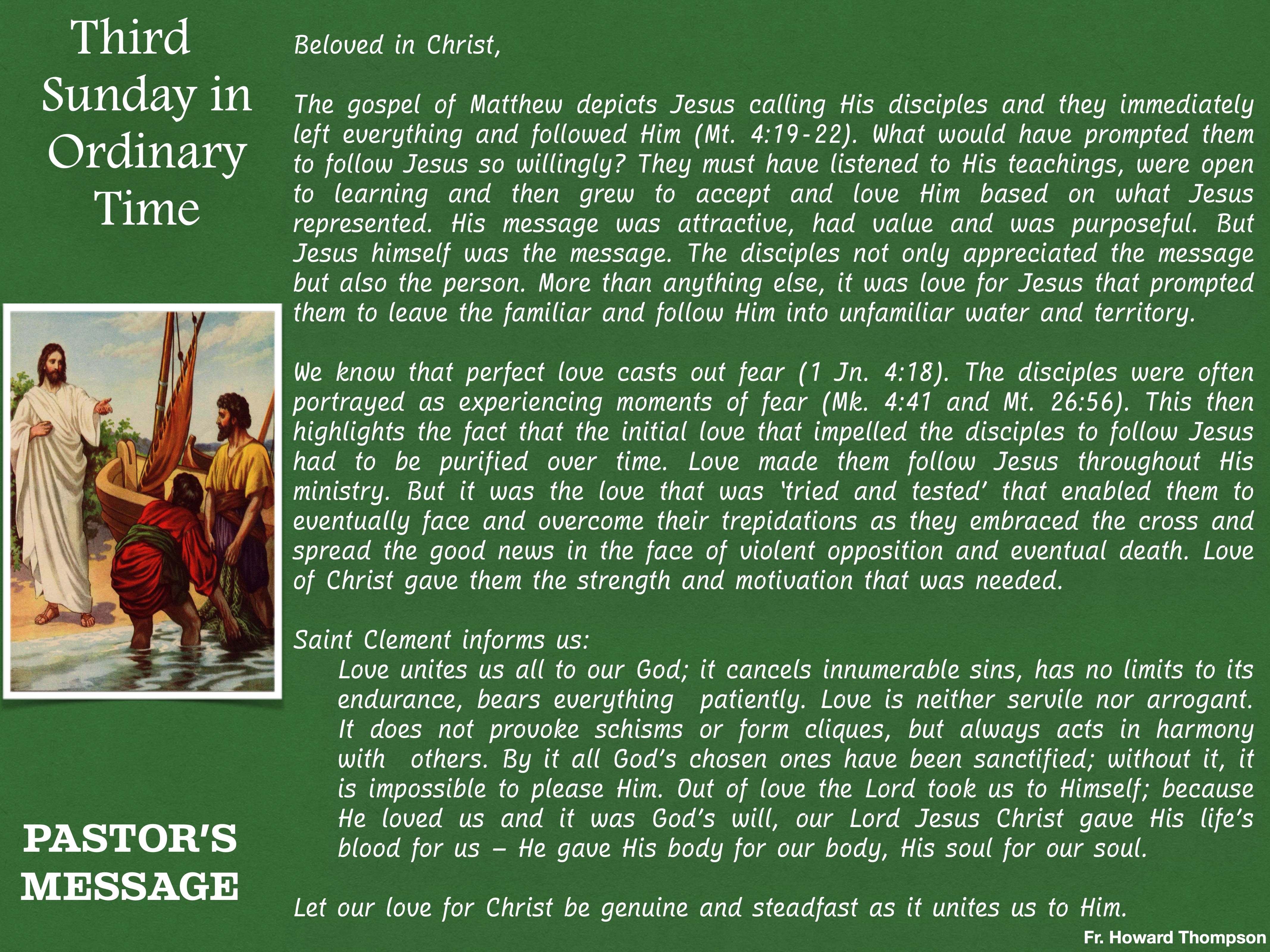 Pastor's Messages | Stella Maris Church