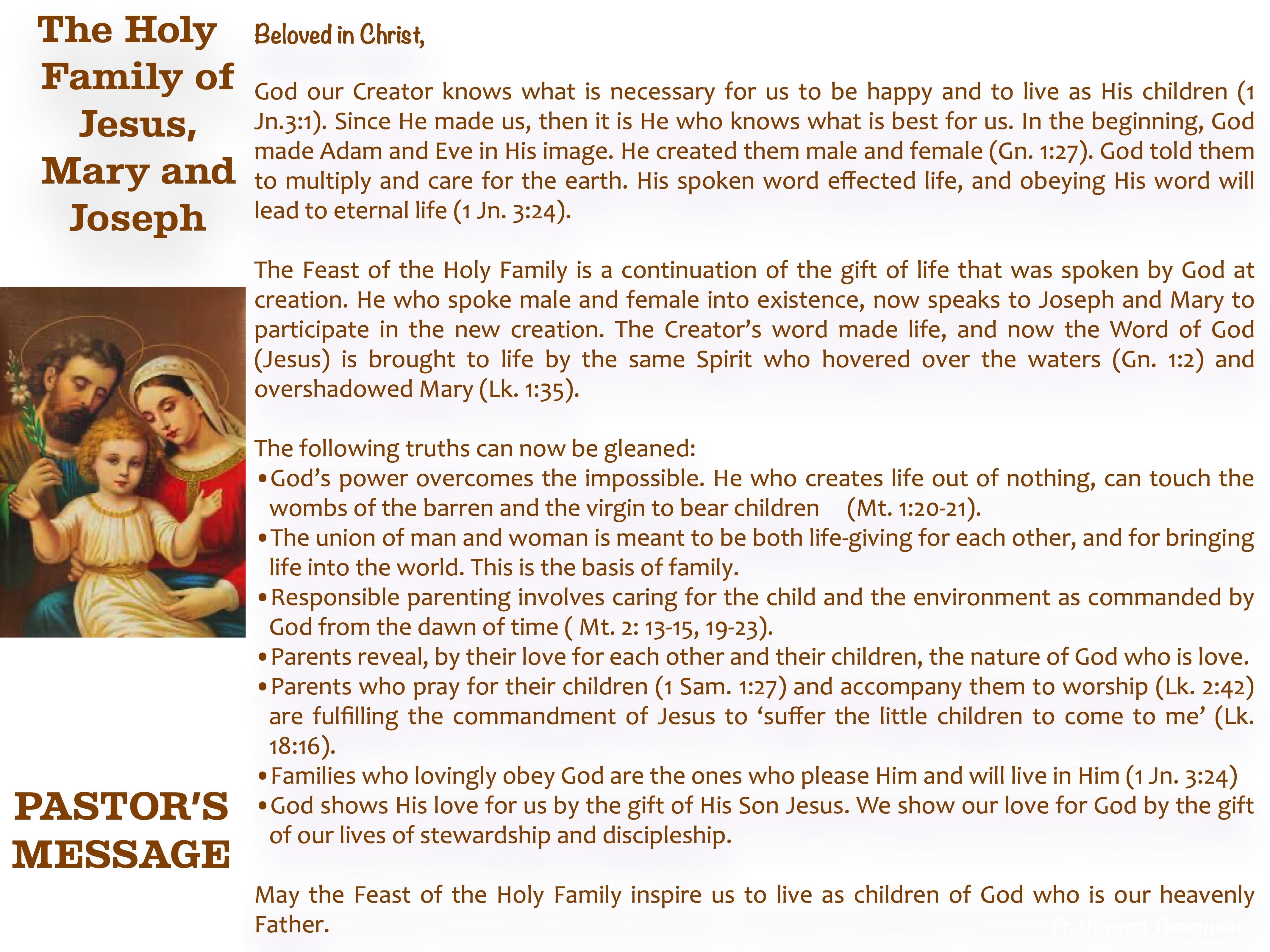 Pastor's Messages | Stella Maris Church