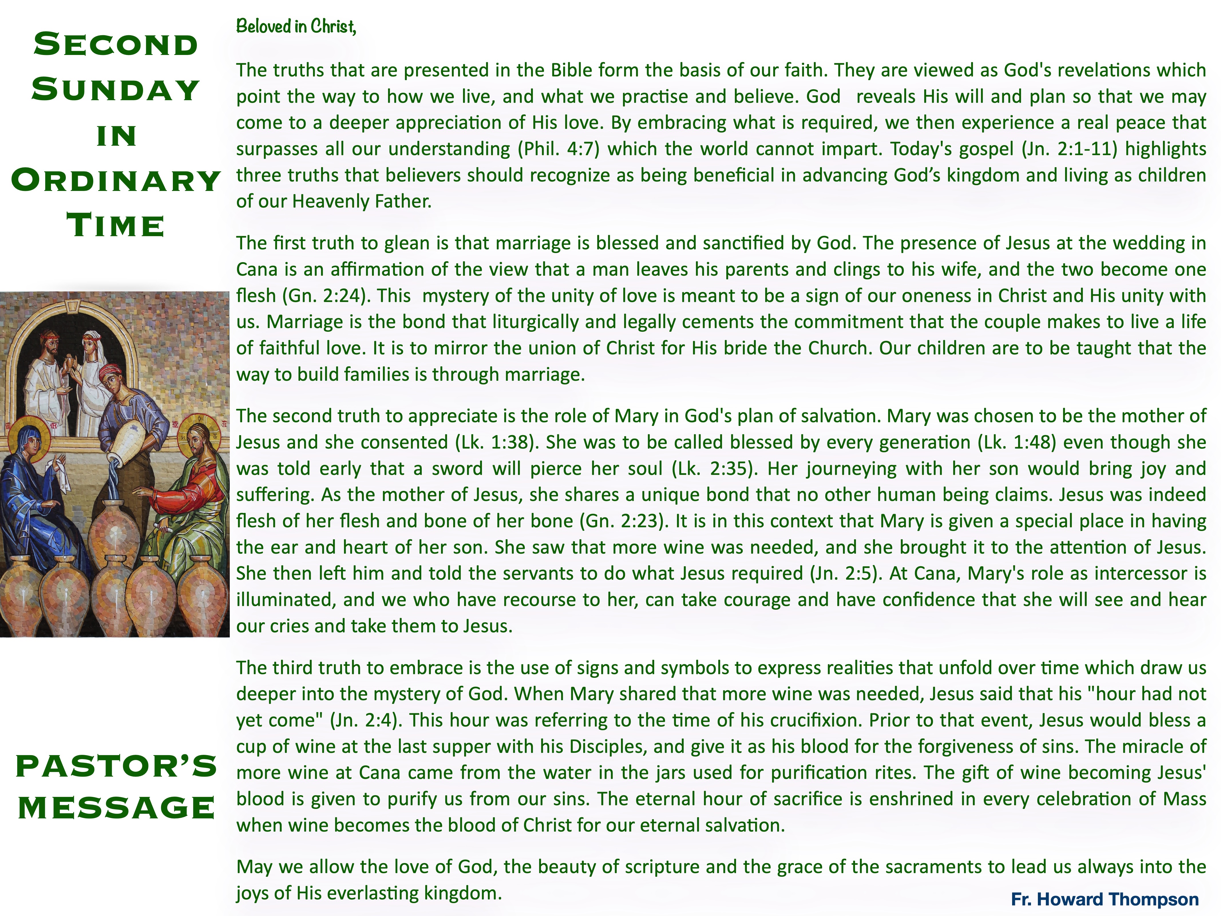 Pastor's Messages | Stella Maris Church