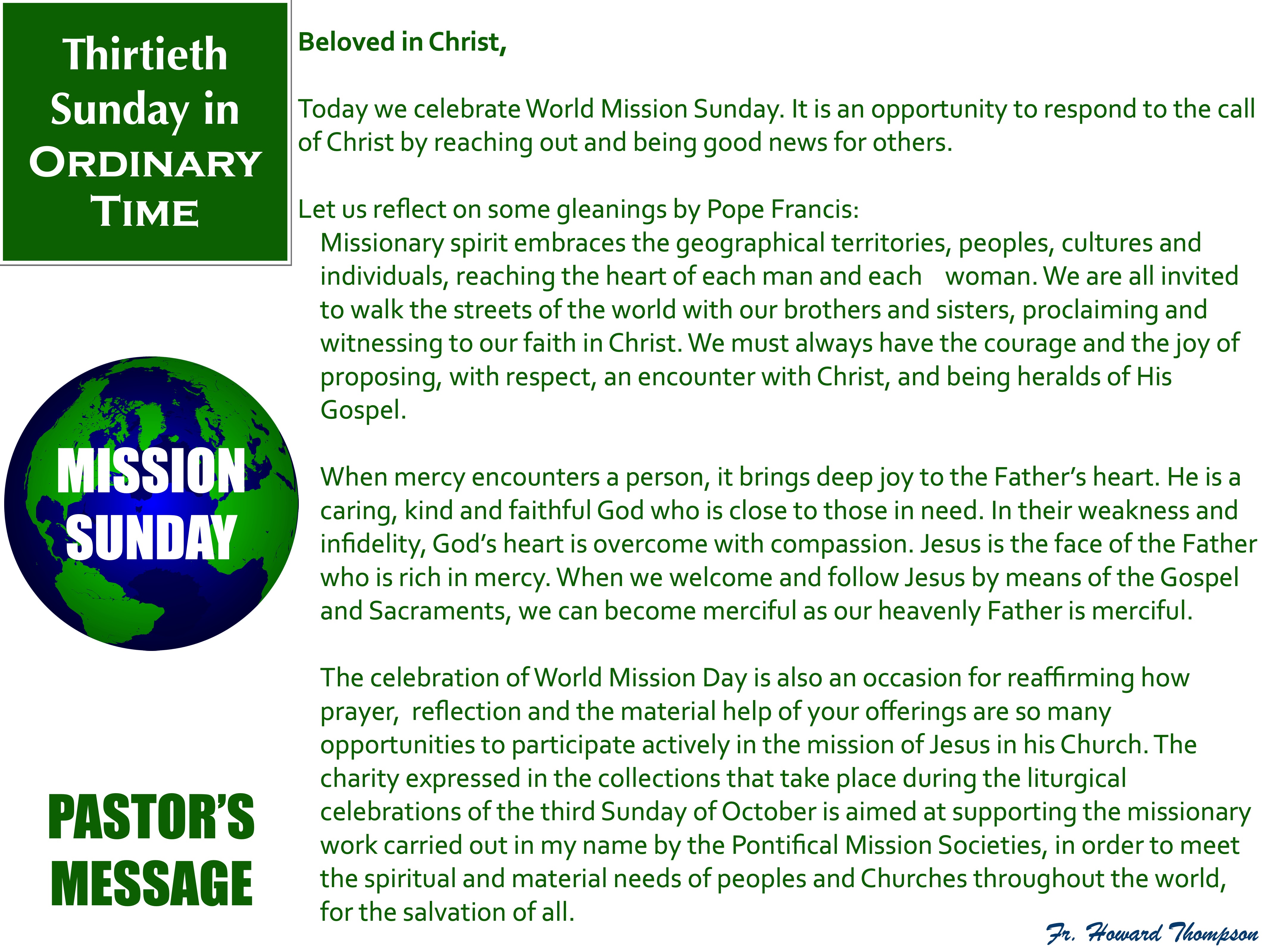 Pastor's Messages | Stella Maris Church