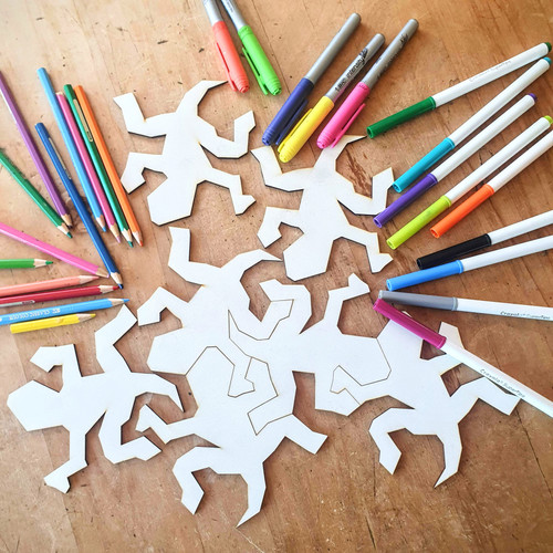Tessellating tuatara - colouring kit | My Site 1