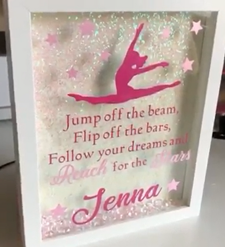 Gymnast Gift Personalized Shadow Box | Crafts By Jackie V