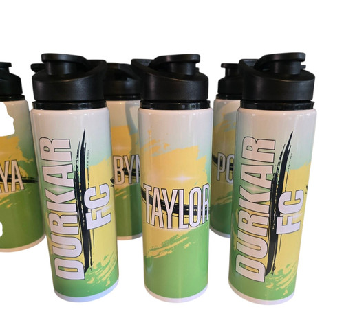 Durkar FC 750ml Water bottles | Customised by Sharon